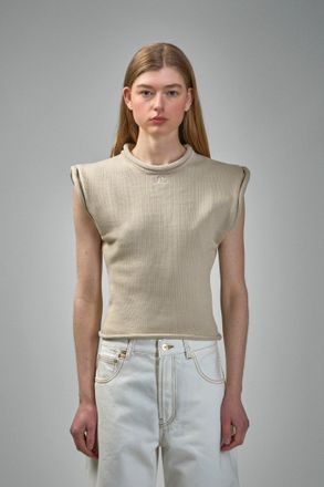 Courr&egrave;ges Cropped Sleeveless Sweater