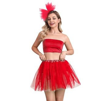 Generic Femme Jupe Short Jupe Paillette Tutu Tulle Courte Tutu Rose Femme Noire Dentelle Rétro Accessoire Jupette Danse Classique Princess Mini Short A Paille