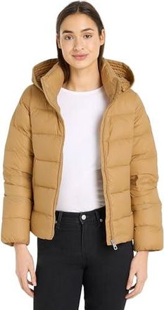 Tommy Hilfiger Veste Matelassée Femme Down Casual Jacket avec Capuche, Vert (Classic Khaki), XL