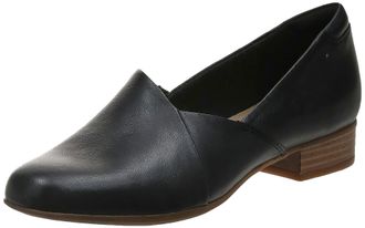Clarks Damen Juliet Palm Loafer, schwarzes Leder, 35.5 EU