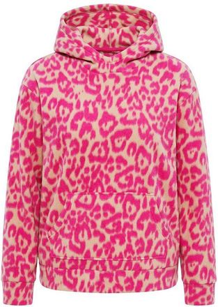 Ulla Popken Hoodie Fleece-Hoodie Leomuster Kapuze Langarm