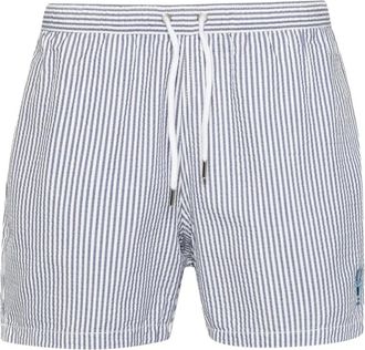 Maison Labiche Homme, Maillots de bain, Bleu, Taille: XL Short de bain ray&eacute; homard