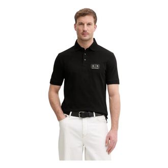 A|X Armani Exchange Klassisches Piqu&eacute;-Polo - - Tops - Herren - Schwarzk - S