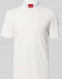 HUGO BOSS Slim Fit Poloshirt aus Lyocell-Leinen-Mix Modell DULINEN