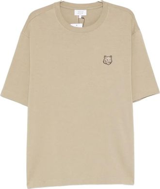 Maison Kitsuné Homme, Tops, Beige, Taille: M T-shirt élégant Cobei