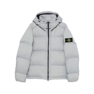 Stone Island Gesteppte Kapuzenjacke - - Jackets - Herren - Grau - S