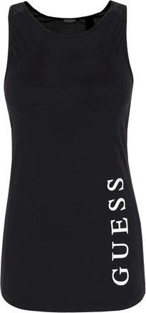 Guess Femme, Tops, Noir, Taille: 44 FR Active Top en Lycra