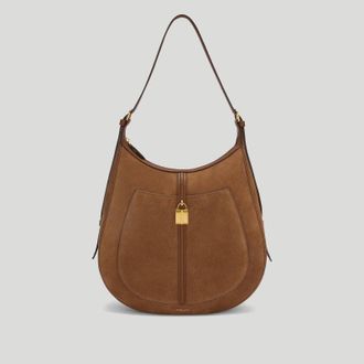 DeMellier Le Hobo Siena Daim Tan Profond & Petit Grain Tan Profond DeMellier