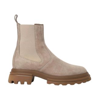 Hogan Femme, Chaussures, Brun, Taille: 36 1/2 EU Bottines Chelsea à Semelle Épaisse en Daim