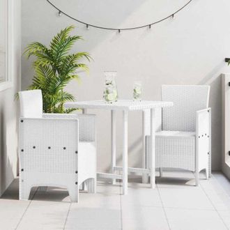 vidaXL Chaise de jardin 2 pcs Blanc 53 x 49 x 85 cm pp Vidaxl