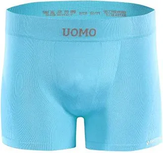 Sesto Senso Boxer Hommes sans Couture R&eacute;tro Cale&ccedil;ons Slips Confortable Trunks Basique Culotte sous-v&ecirc;tements Uomo L/XL Bleu