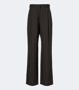 The Row Gerade Hose Lowe aus Schurwolle