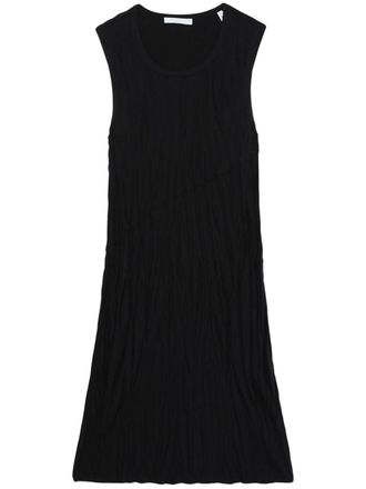 Helmut Lang robe courte &agrave; effet froiss&eacute; - Noir