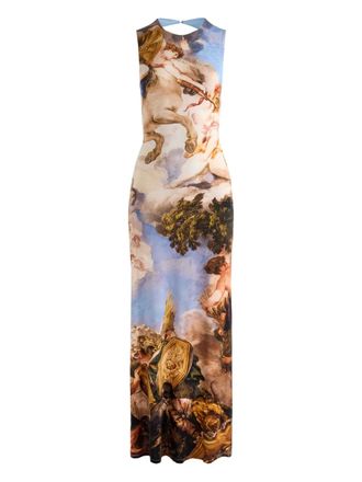 Alice & Olivia robe longue dos nu sans manches - Tons neutres