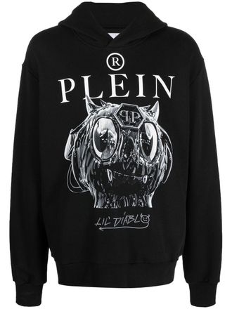 Philipp Plein hoodie &agrave; imprim&eacute; graphique - Noir