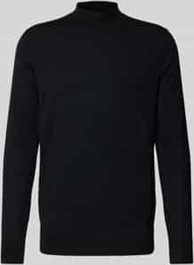 Profuomo Pullover aus Merinowolle mit Stehkragen