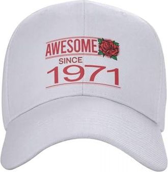 Generic Casquette de baseball personnalis&eacute;e vintage rose rouge 1971 casquette de baseball Hip Hop hommes femmes chapeau de camionneur r&eacute;glable cadeau dautomne