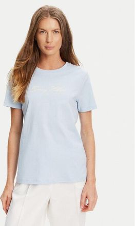 Tommy Hilfiger T-Shirt Script WW0WW45746 Himmelblau Regular Fit