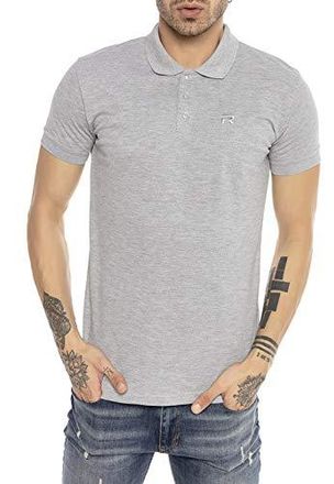 Red Bridge Redbridge Polo Classique Unicolore &agrave; Manches Courtes et R-Logo pour Hommes Gris M