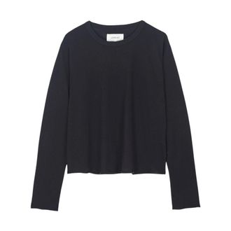 The Great. THE Great, Femme, Tops, Noir, Taille: 36 FR Crop Long Sleeve Tee