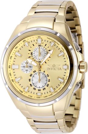 Invicta Sea Vulture 49085 Herrenuhr - Quarzwerk - Edelstahl mit goldenem Zifferblatt - 46 mm