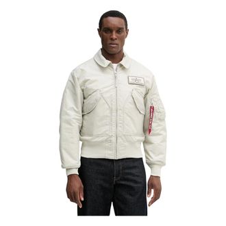 Alpha Industries Veste Bomber Cwu-45 Heritage - Homme - Vestes - Blanc - Taille: L