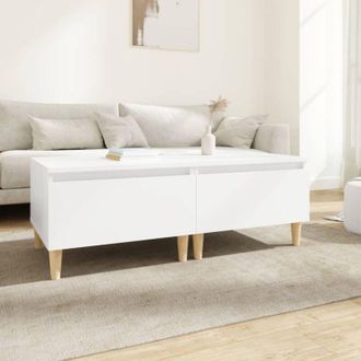 vidaXL Tables dappoint 2 pcs Blanc 50x46x35 cm Bois ding&eacute;nierie vidaXL