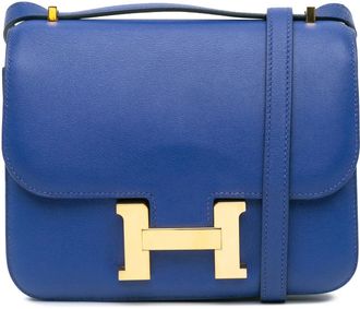 Herm&egrave;s Hobo Bags - Mini Swift Constance 18 - Gr. unisize - in Blau - f&uuml;r Damen