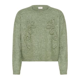 Kaffe Damen, Strickwaren, Gr&uuml;n, LGr&ouml;&szlig;e