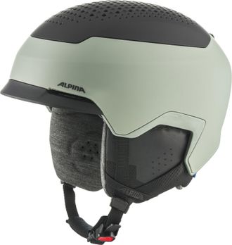 Alpina GEMS - sicherer, perfekt klimatisierter und komfortabler Skihelm für Erwachsene, mit waschbarem Innenfutter - Willow-Green Black matt - S (51-55 cm)