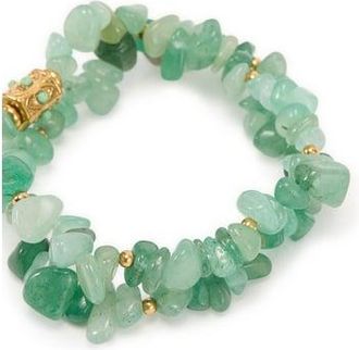 Au Printemps Paris Bracelet &eacute;lastique double pierres naturelles