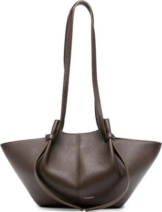 Yuzefi Femme, Sacs, Brun, Taille: ONE Size Sac Marron Poign&eacute;es Noeuds Haut