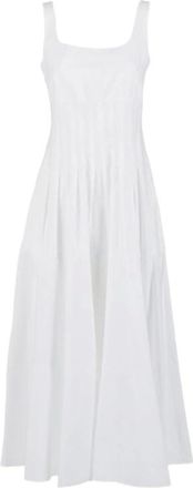 Max Mara Femme, Robes, Blanc, Taille: 38 FR Feltre Midi Dress