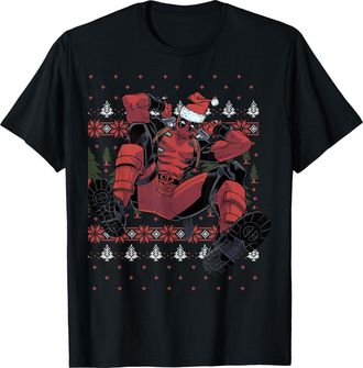 MARVEL Deadpool Ugly Weihnachten Sweater Style T-Shirt