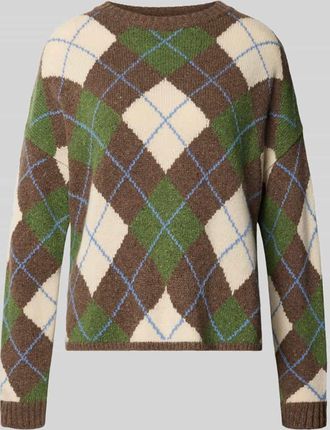 Max Mara Pullover aus Wolle mit Rippabschl&uuml;ssen
