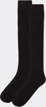Calzedonia Lange Gerippte Herrensocken Mit Wolle Und Cashmere Braun
