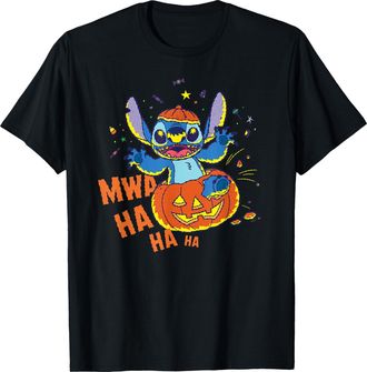 Disney Stitch Jack-o-Lantern Surprise Mwa Ha Ha Halloween T-Shirt