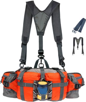 Generic Wandern Gürteltasche mit Flaschenhalter-Outdoor Fanny Pack für Männer und Frauen | Passgürtel mit 2 Wasserflaschenhaltern zum Joggen, Wandern, Radfahr