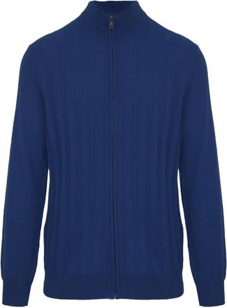 Malo Homme, Pulls, Bleu, Taille: 2XL Cardigan zipp&eacute;