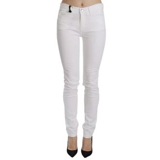 Dolce & Gabbana Femme, Jeans, Blanc, Taille: 36 FR Jean Skinny Taille Basse