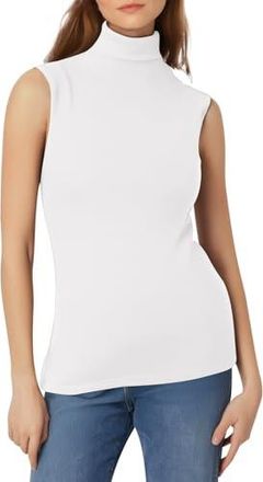 Generic D&eacute;bardeur Femme Coton Tank Top Haut sans Manches &agrave; col roul&eacute; &eacute;l&eacute;gant pour Dames, Parfait pour Un Look Moderne en Toute Saison