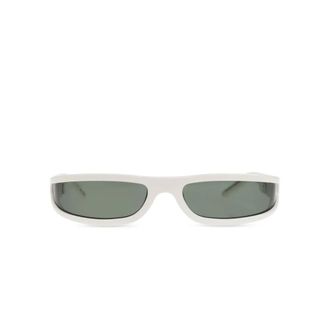 Rick Owens Homme, Accessoires, Blanc, Taille: ONE Size Lunettes de soleil Fog Pearl Temple / Forest Lens