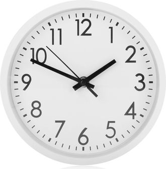 Com-Four Analoge Wanduhr mit gro&szlig;em Ziffernblatt - sch&ouml;ne Uhr f&uuml;r K&uuml;che, Wohnzimmer, Schlafzimmer und B&uuml;ro - &Oslash; 20 cm (1 St&uuml;ck - wei&szlig;)