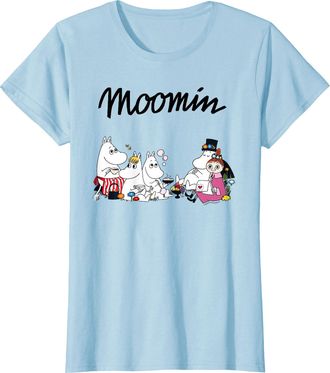 Moomin Mumin-Familie isst drau&szlig;en T-Shirt