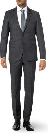 Karl Lagerfeld Herren Anzug grau meliert
