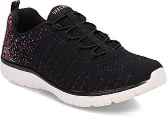 Skechers Femme Virtue Basket, Noir/Rose, 40 EU Large