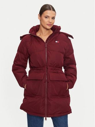 Tommy Jeans Daunenjacke Alaska DW0DW18821 Dunkelrot Regular Fit