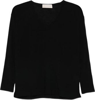 Drumohr V-Pullover - Schwarz