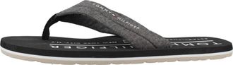 Tommy Hilfiger Homme, Chaussures, Noir, Taille: 41 EU Pure Linen Chambray Jacquard Flip-Flops