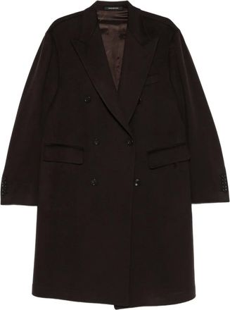 Tagliatore manteau à boutonnière croisée et poches - Marron